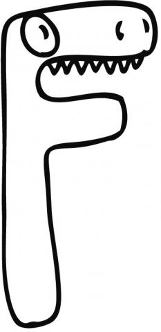 Letra F para colorear con dibujos - Imagui