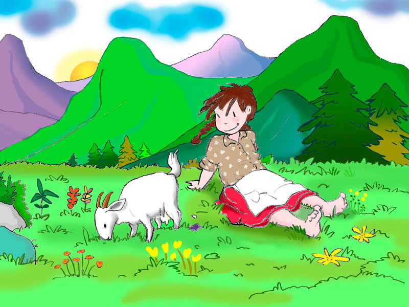 Heidi, la niña de los Alpes. Cuento corto para niños