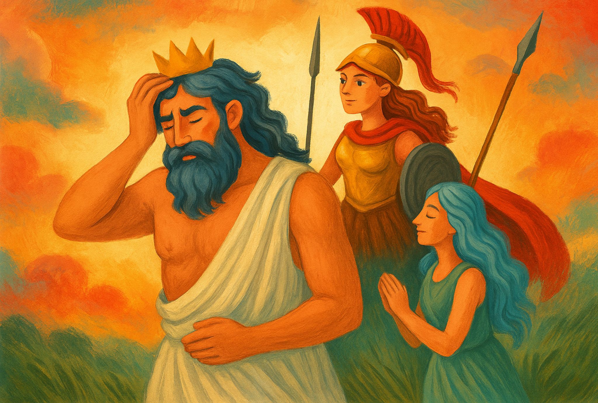 El mito de Zeus, Metis y el nacimiento de Atenea para niños