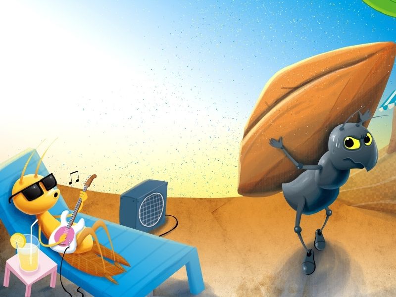 El Cuento De La Hormiga Y El Saltamontes Con Imagenes