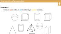 Cuerpos geométricos. Fichas de matemáticas para niños