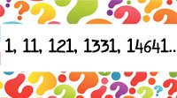Exponentes de 11. Series de números para niños