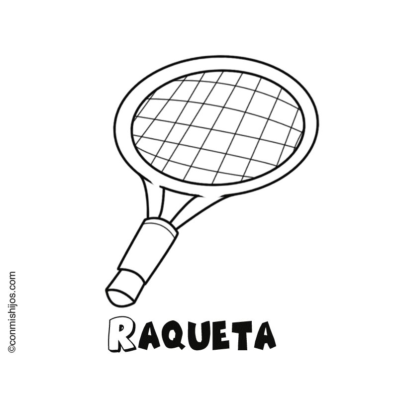 Tennis Racket Coloring Pages