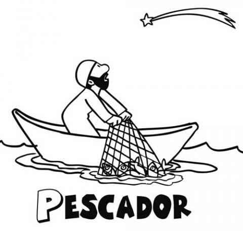 Dia del pescador para colorear para niños - Imagui