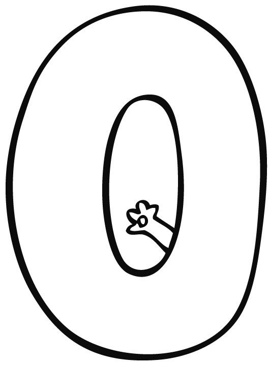 Numero cero animado para colorear - Imagui