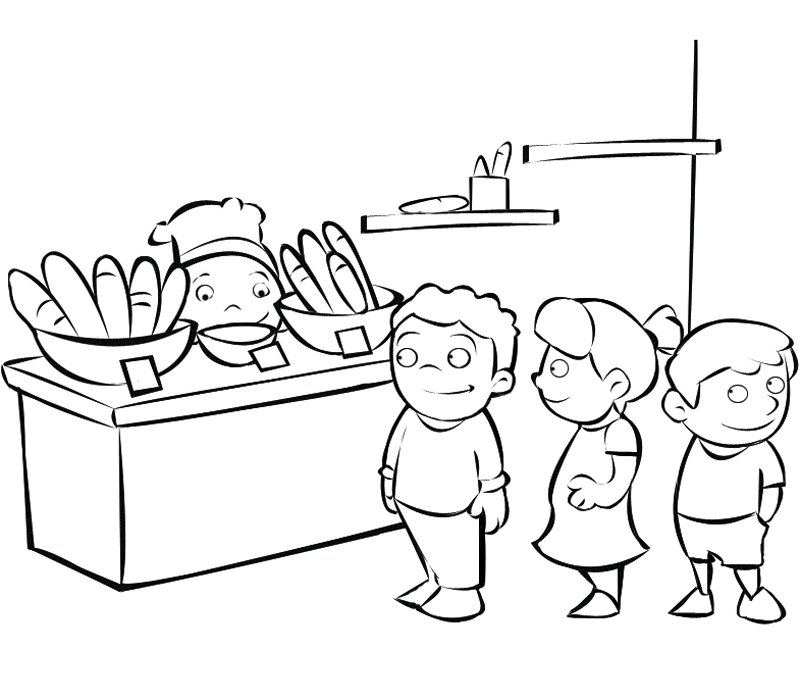 Niños haciendo fila para colorear - Imagui