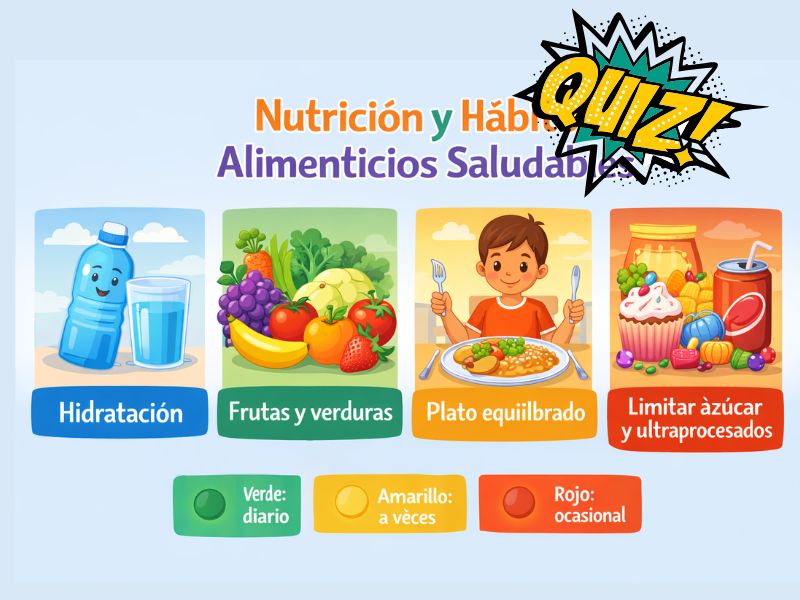 Quiz para niños de primaria sobre nutrición y hábitos alimenticios ...